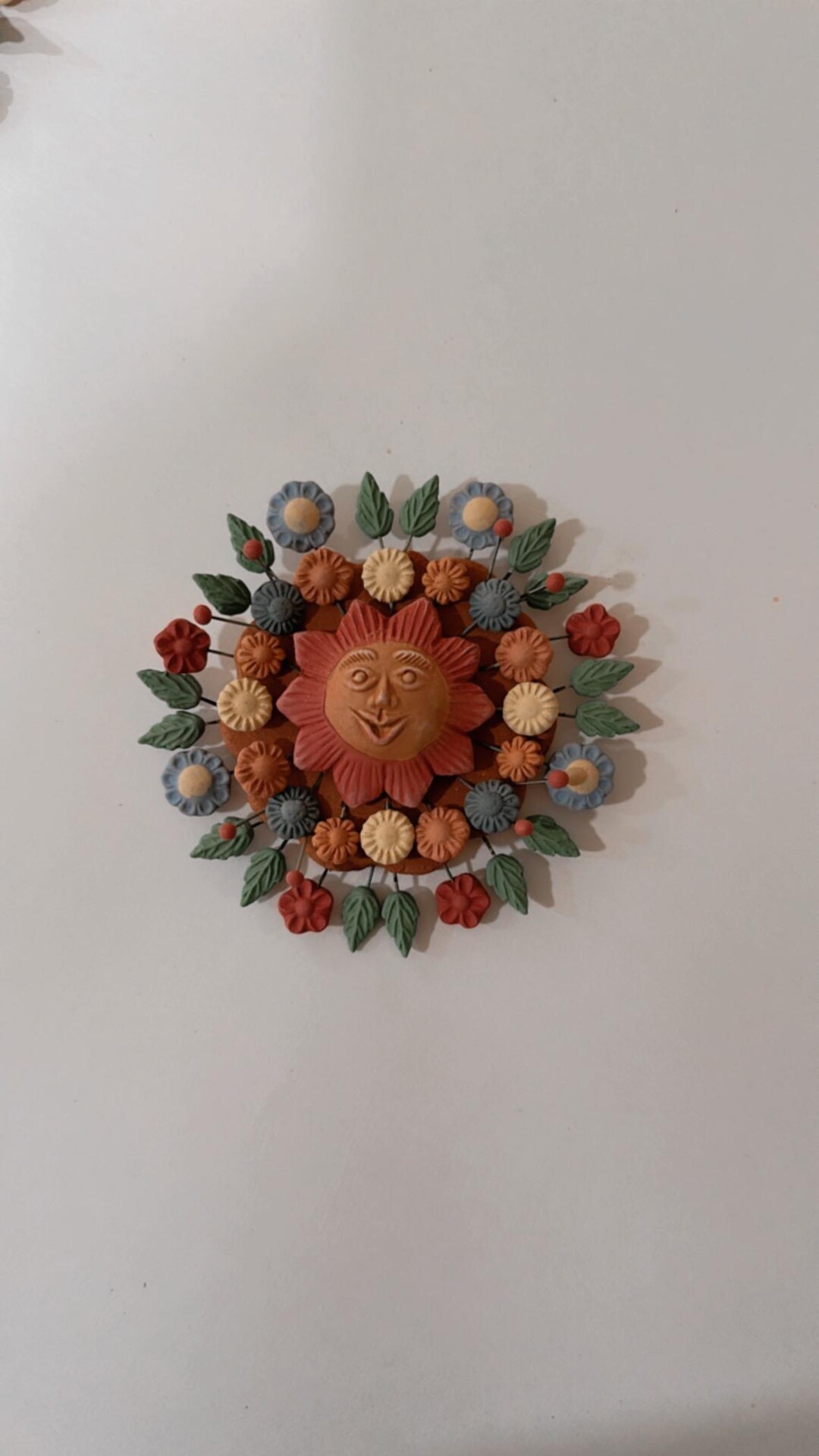 Wall Hanging Clay Sun Artesanias De Barro Metepec - Etsy