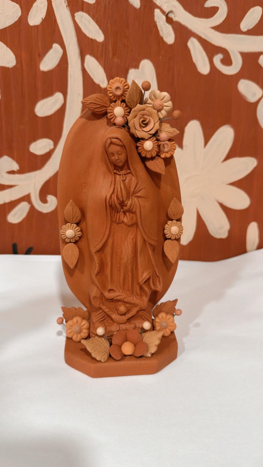 Virgencita De Barro Metepec Clay Virgin Mary - Etsy