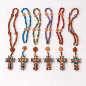 Clay Rosarie Cross Rosarie Virgin Mary Rosarie Rosario De Barro - Etsy