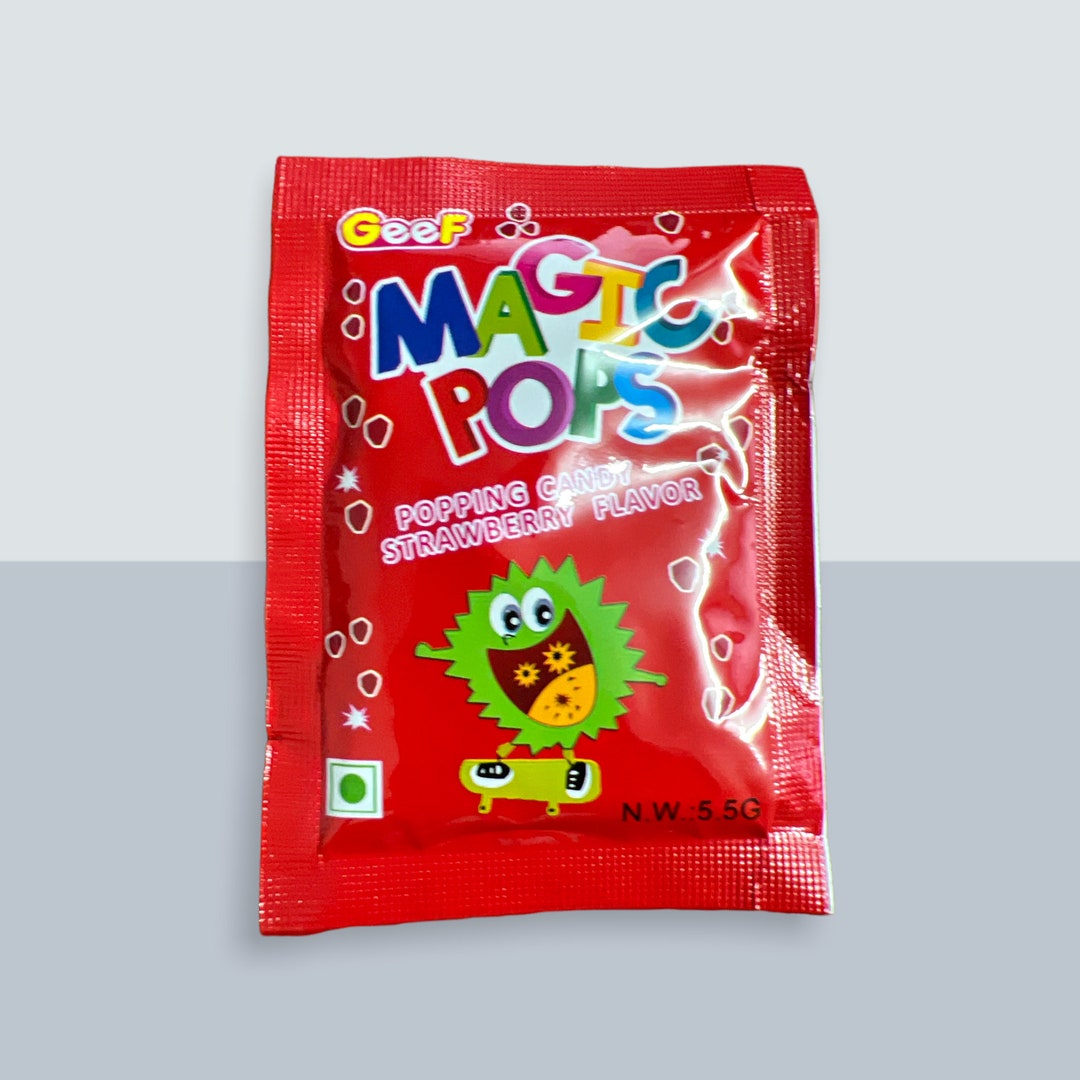 MAGIC POPS Popping Candy Strawberry Flavor pack of 5 - Etsy