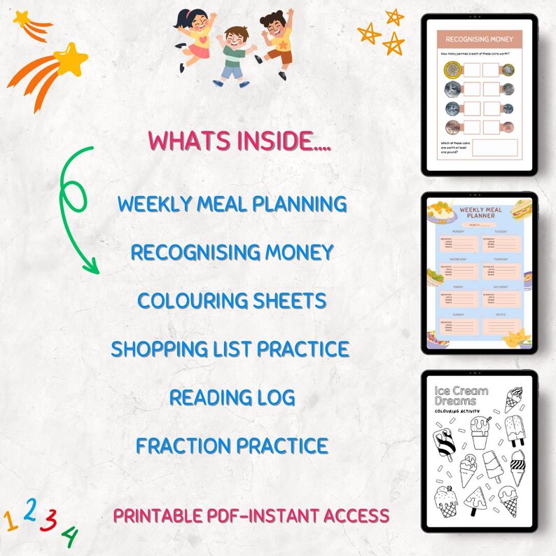 100-page Printable Home Education Worksheets for Kids Aged 3-6 | Early ...
