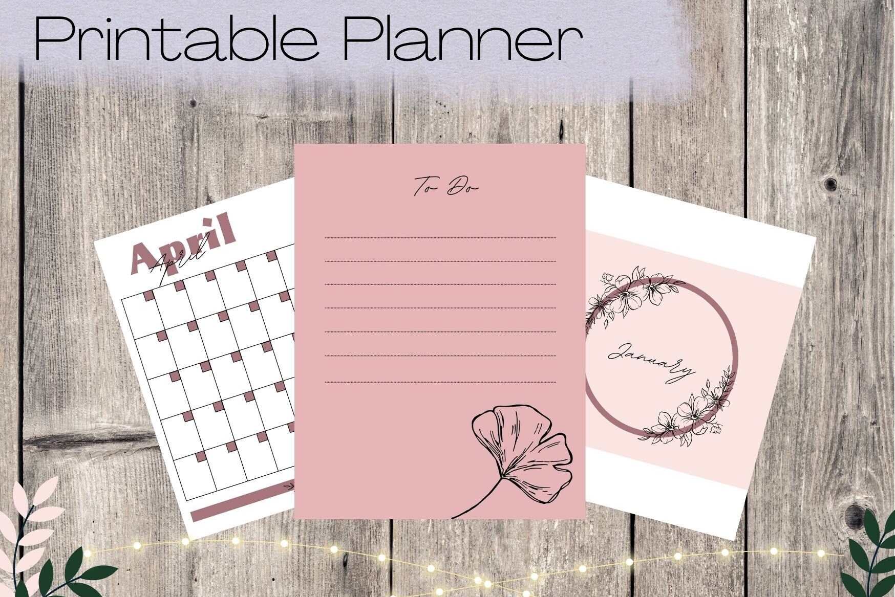 Planner Printable, Pink Productivity Planner, Daily Schedule, Month ...