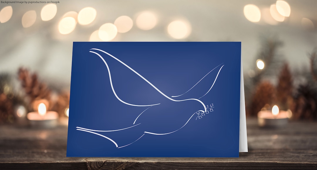 Dove Holiday Greeting Card - Etsy