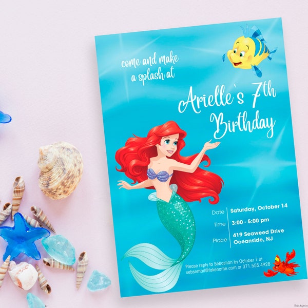 Little Mermaid Invitation - Etsy