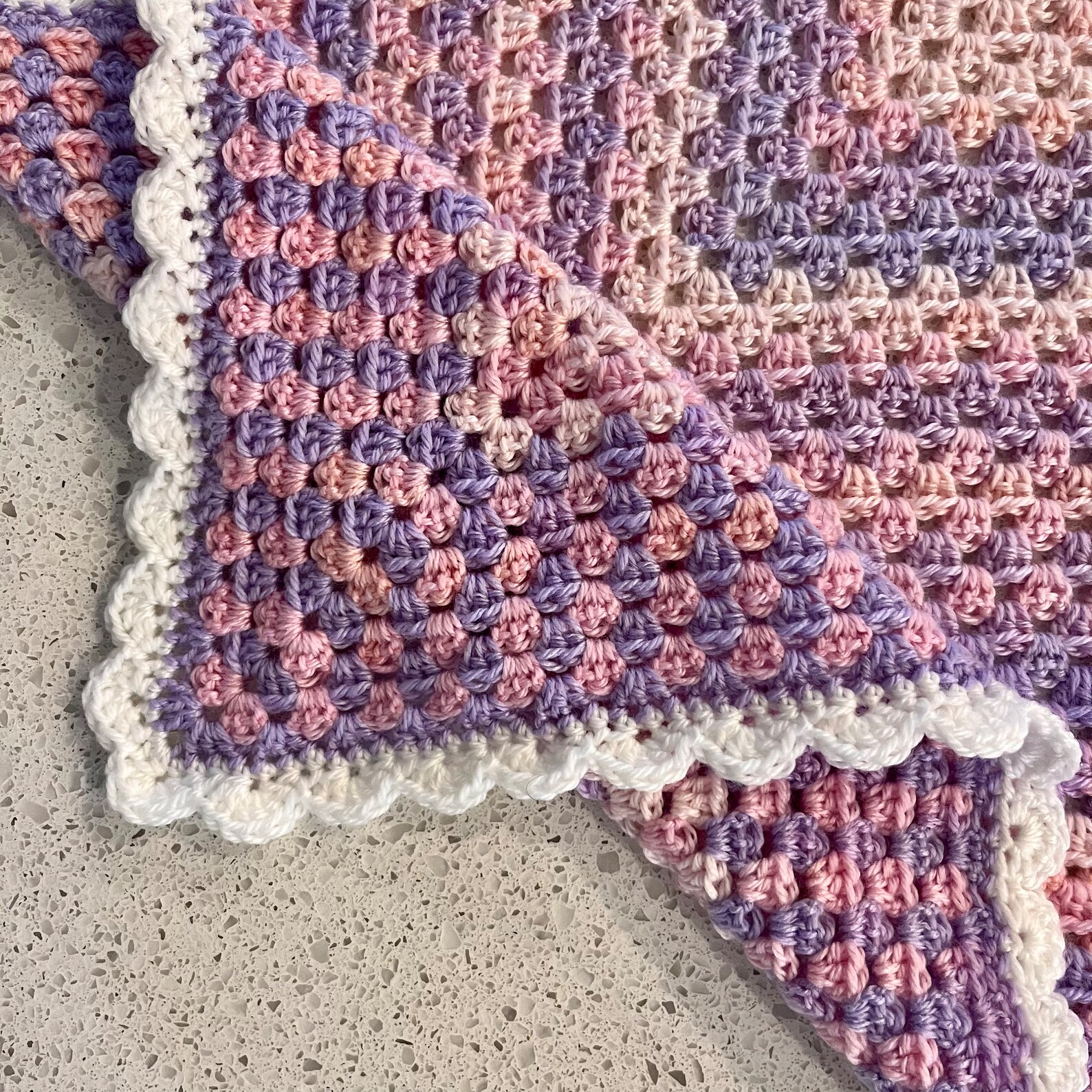 Handmade Baby Blanket, Gumdrop Colored Baby Blanket, Crochet Baby ...
