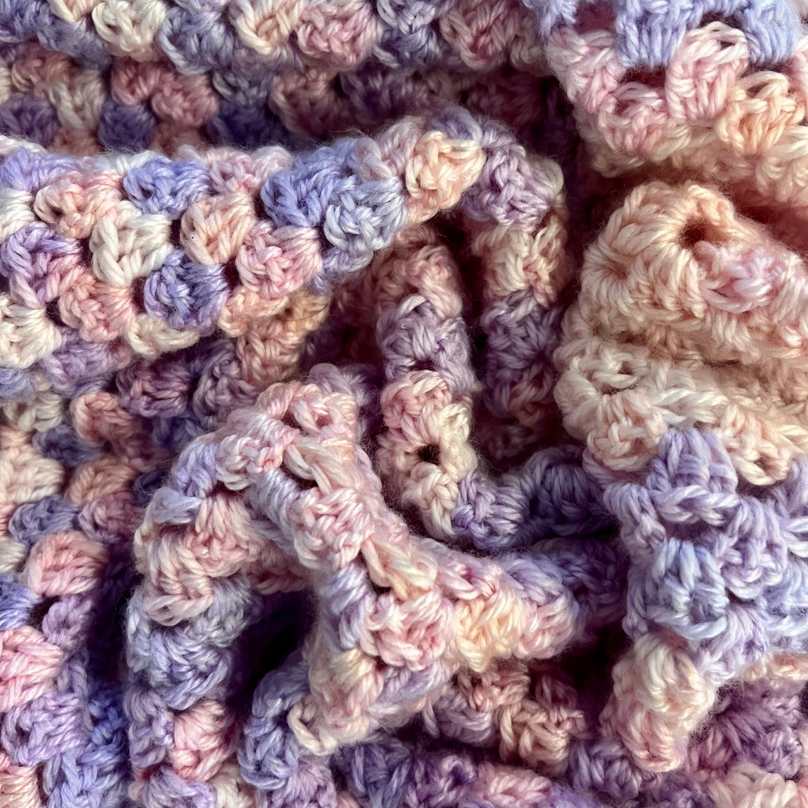 Handmade Baby Blanket, Gumdrop Colored Baby Blanket, Crochet Baby ...