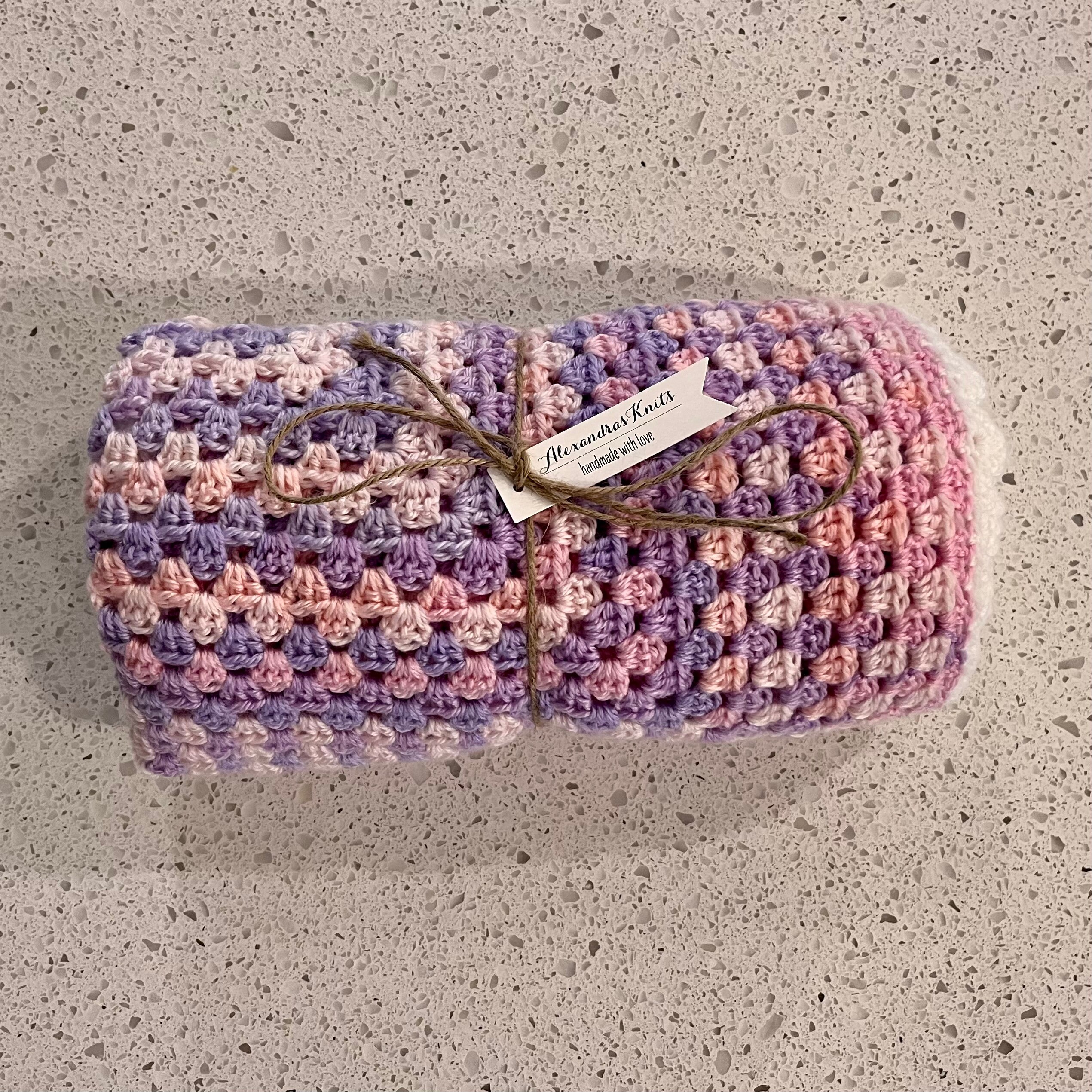 Handmade Baby Blanket, Gumdrop Colored Baby Blanket, Crochet Baby ...