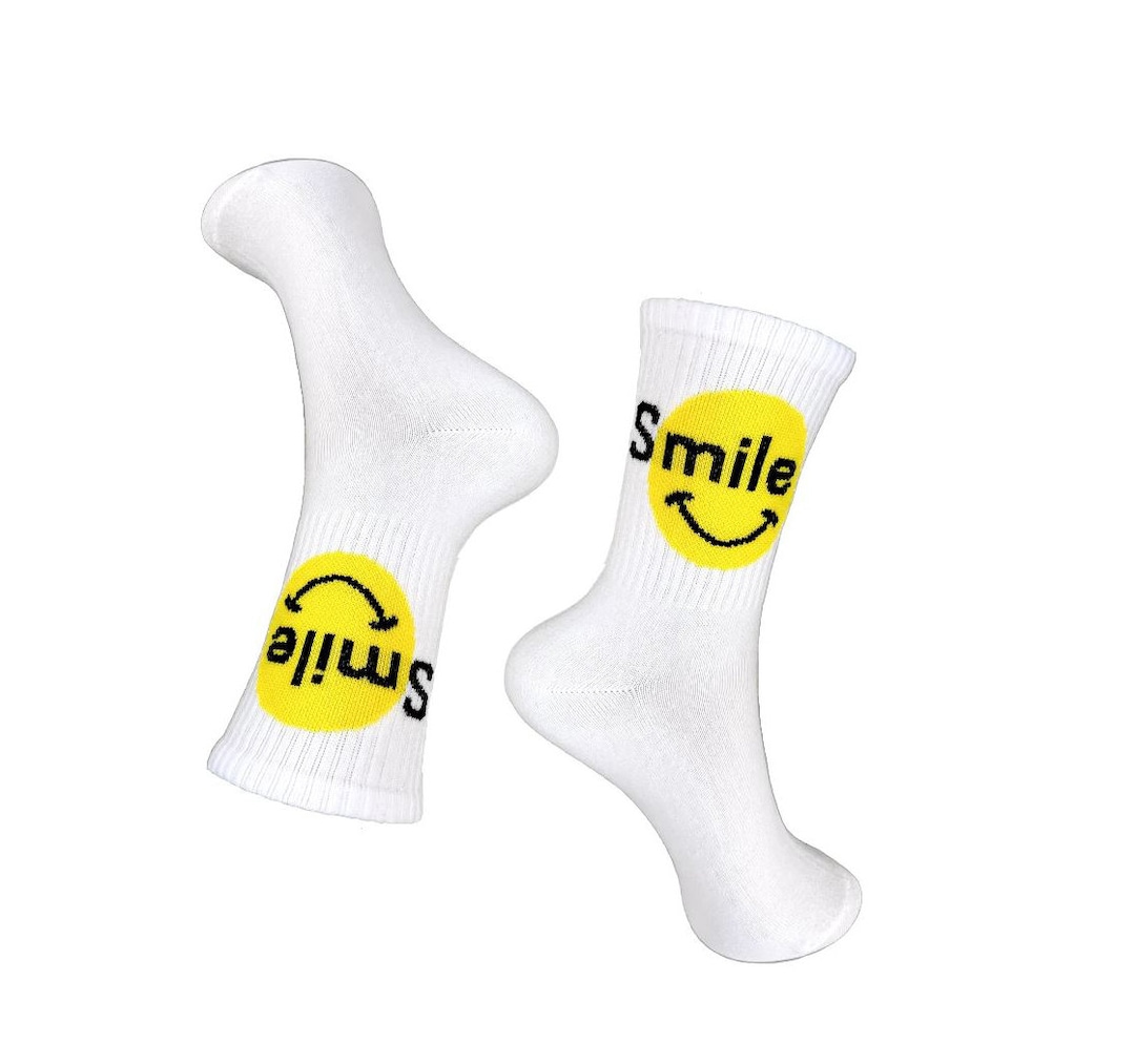 Finish Your Outfit With Smiley Face Socks Funny Socks Smiley Yellow ...