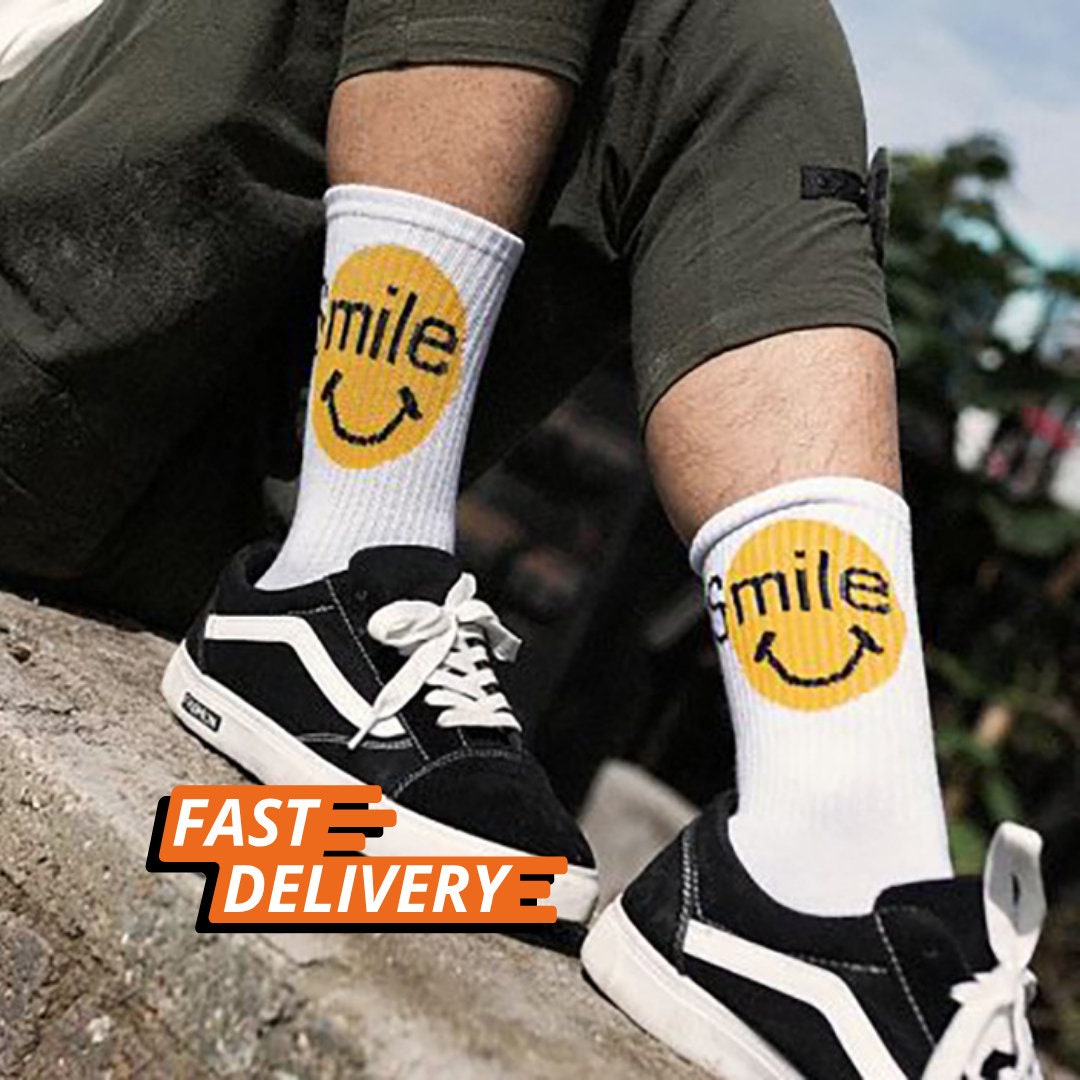Finish Your Outfit With Smiley Face Socks | Funny Socks | Smiley Yellow ...