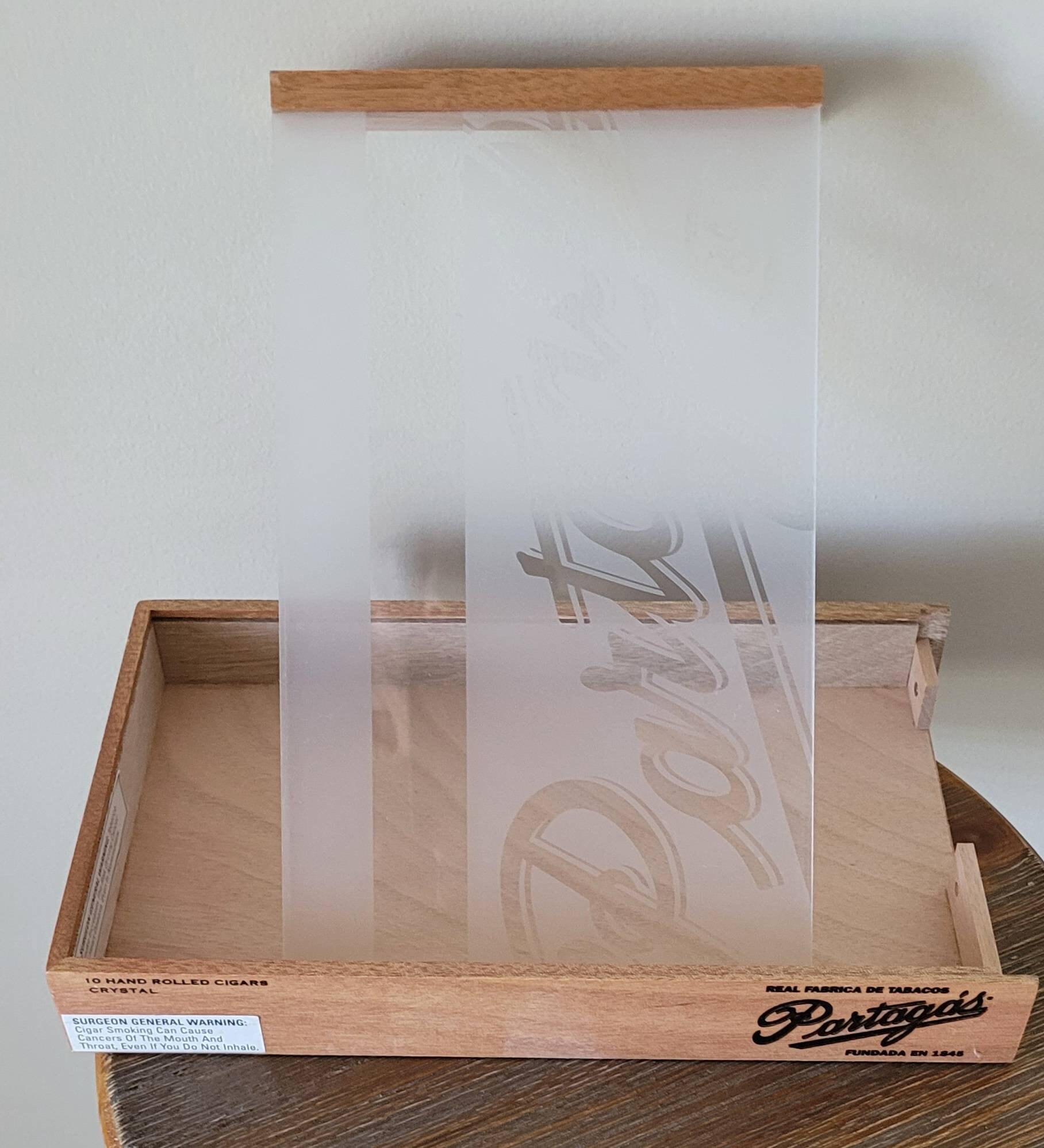 Empty Cigar Box With Transparent Sliding Lid Paragás 1845 - Etsy