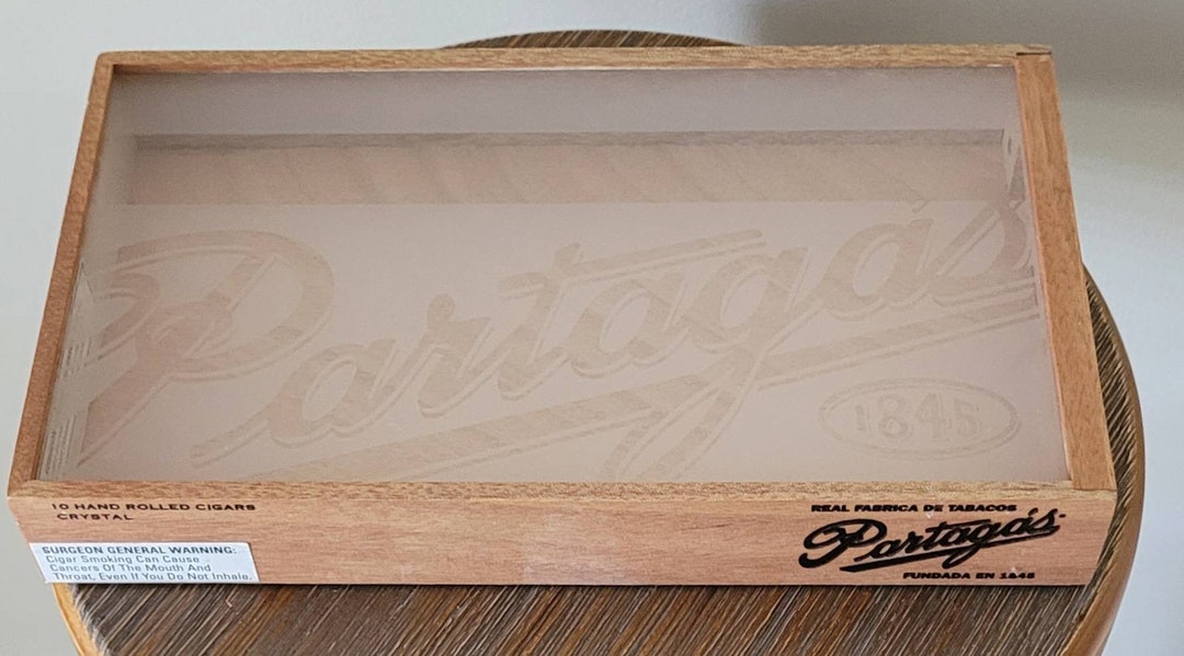 Empty Cigar Box With Transparent Sliding Lid - Paragás 1845 - Etsy
