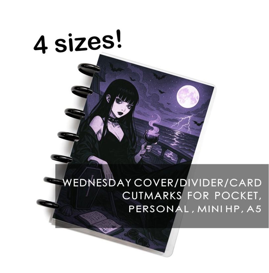 Wednesday Academy All Abored Gothic Vacay Dashboard, Insert or Planner ...