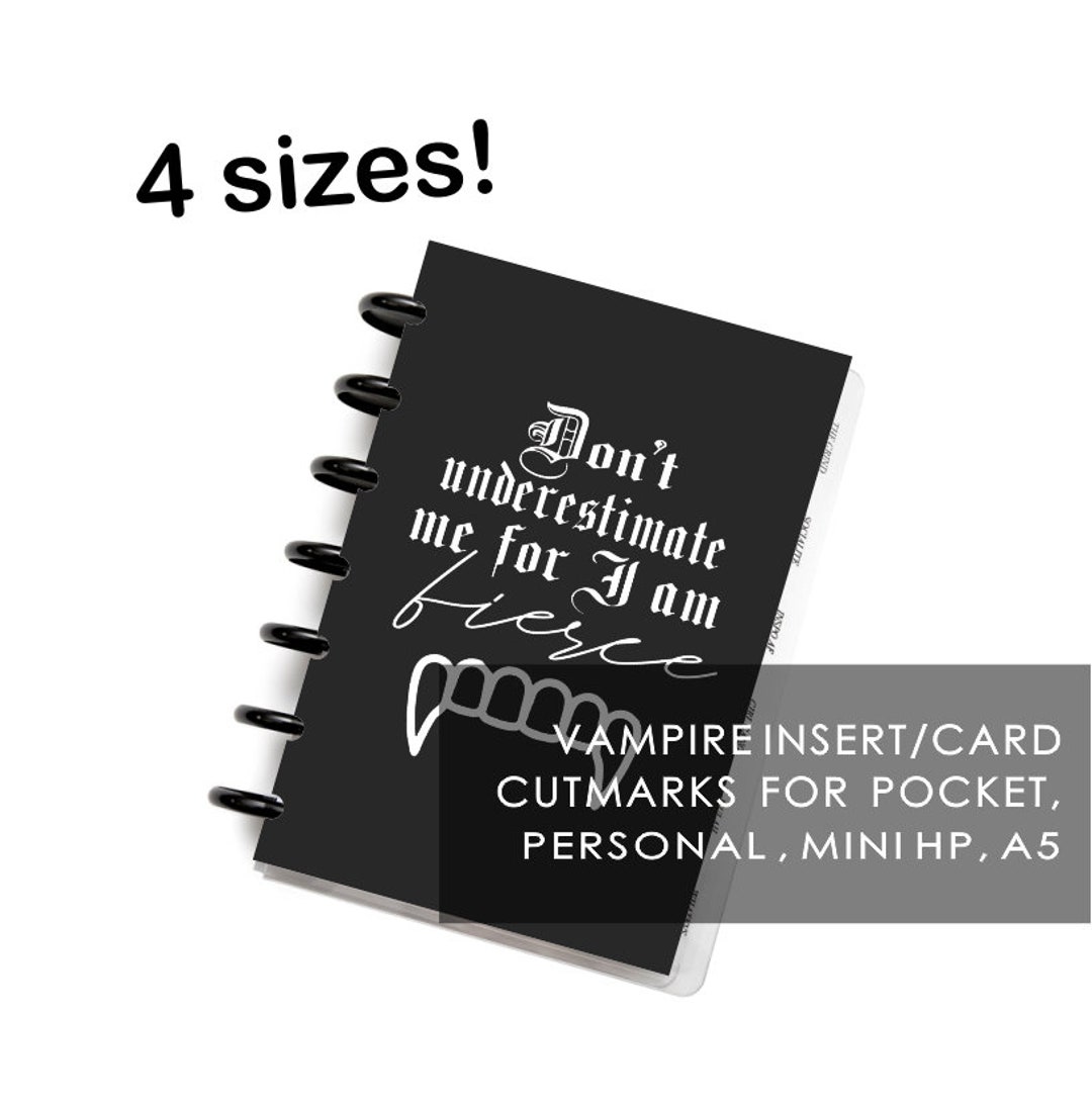 Vampire Planner Cover, Dashboard or Pocket Card | PDF With 4 Sizes ...