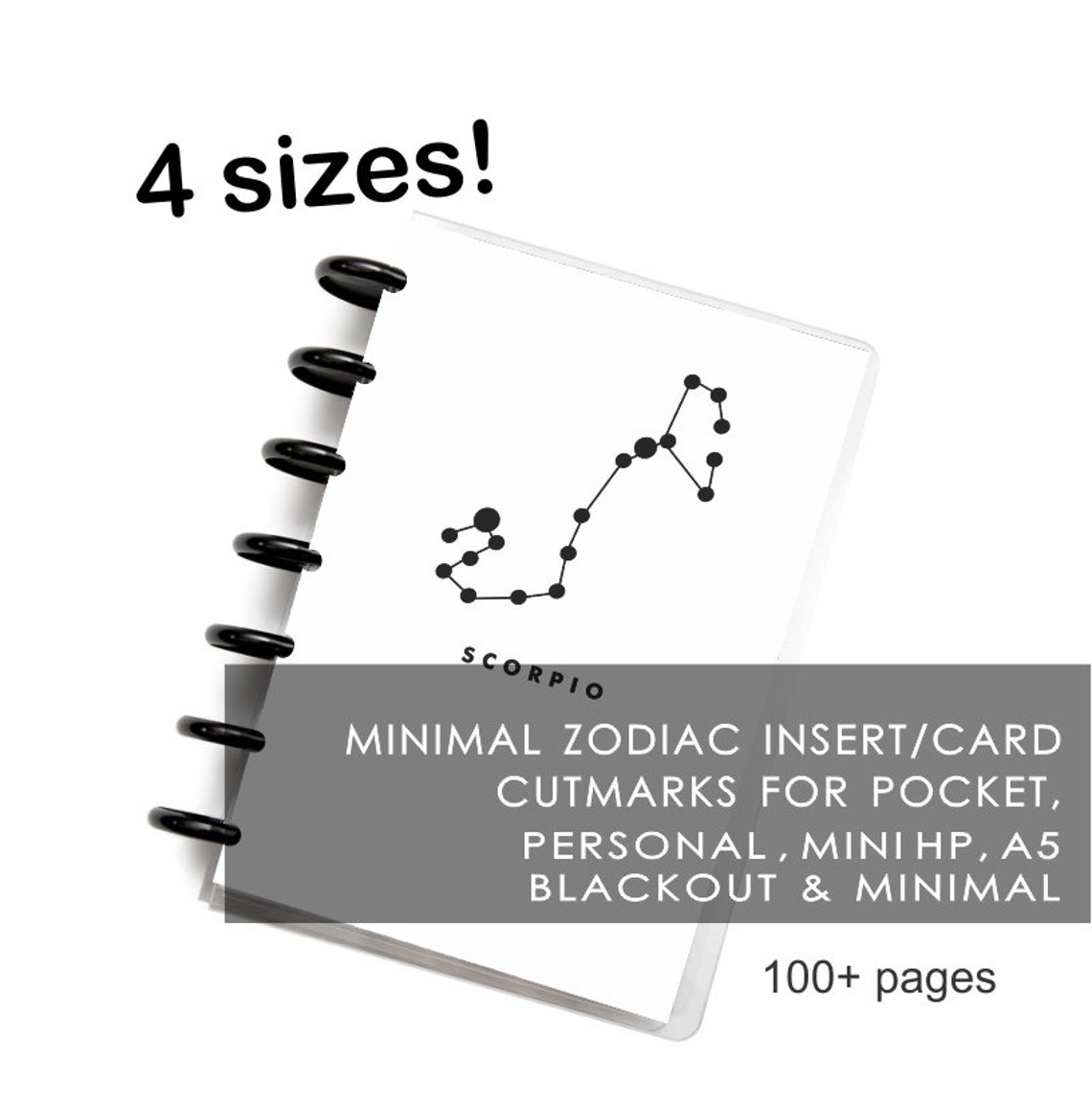 Minimal Zodiac Planner Inserts | Astrology Planner Cards | 100+ Page ...