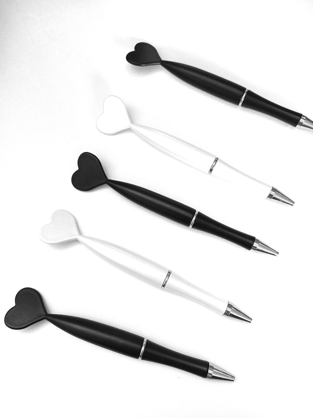 Coquette Heart Pen Black and White | Emo Punk Stationery - Etsy