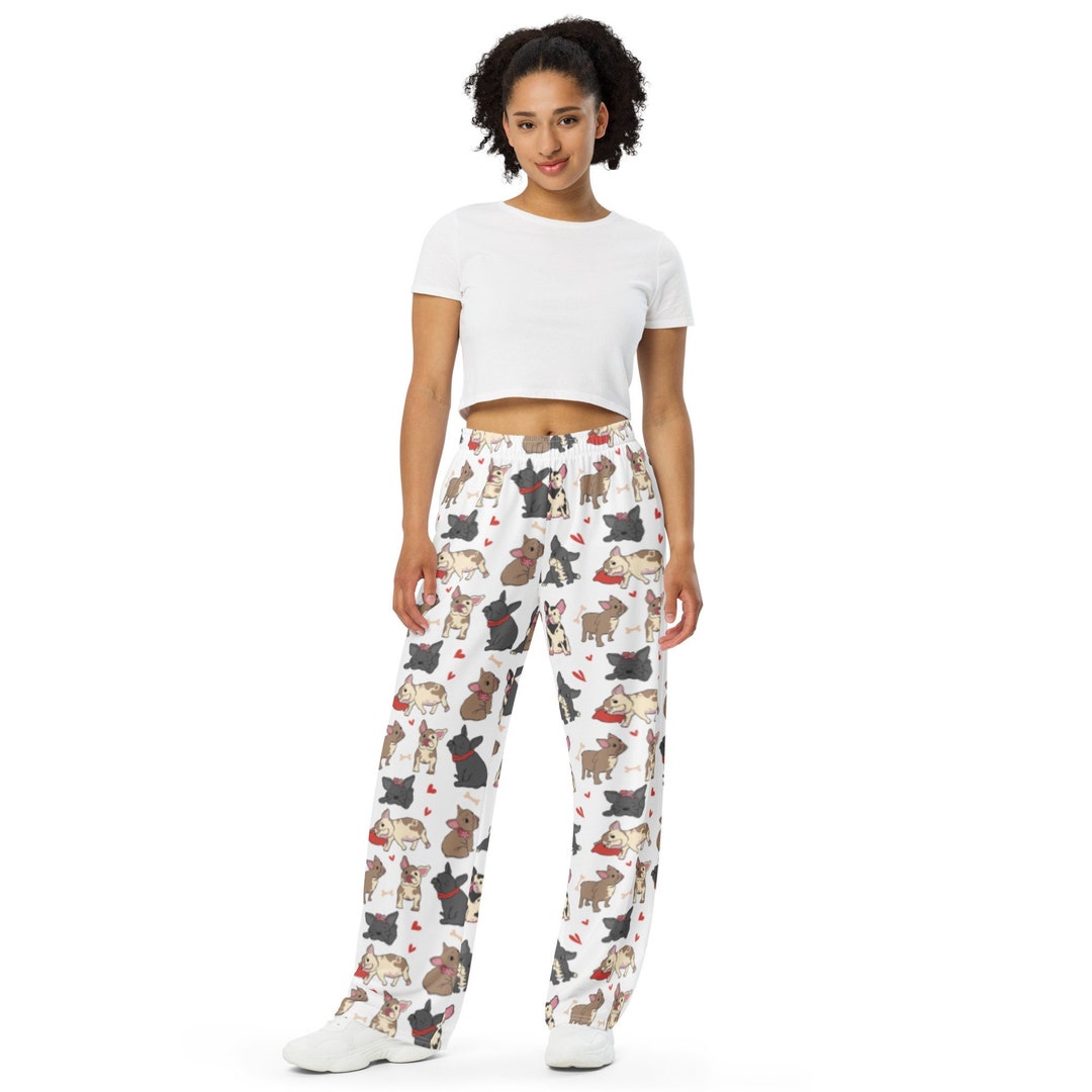 Unisex Frenchie Pajamas Pants, Dog Pajamas, French Bulldog Pajamas Set ...