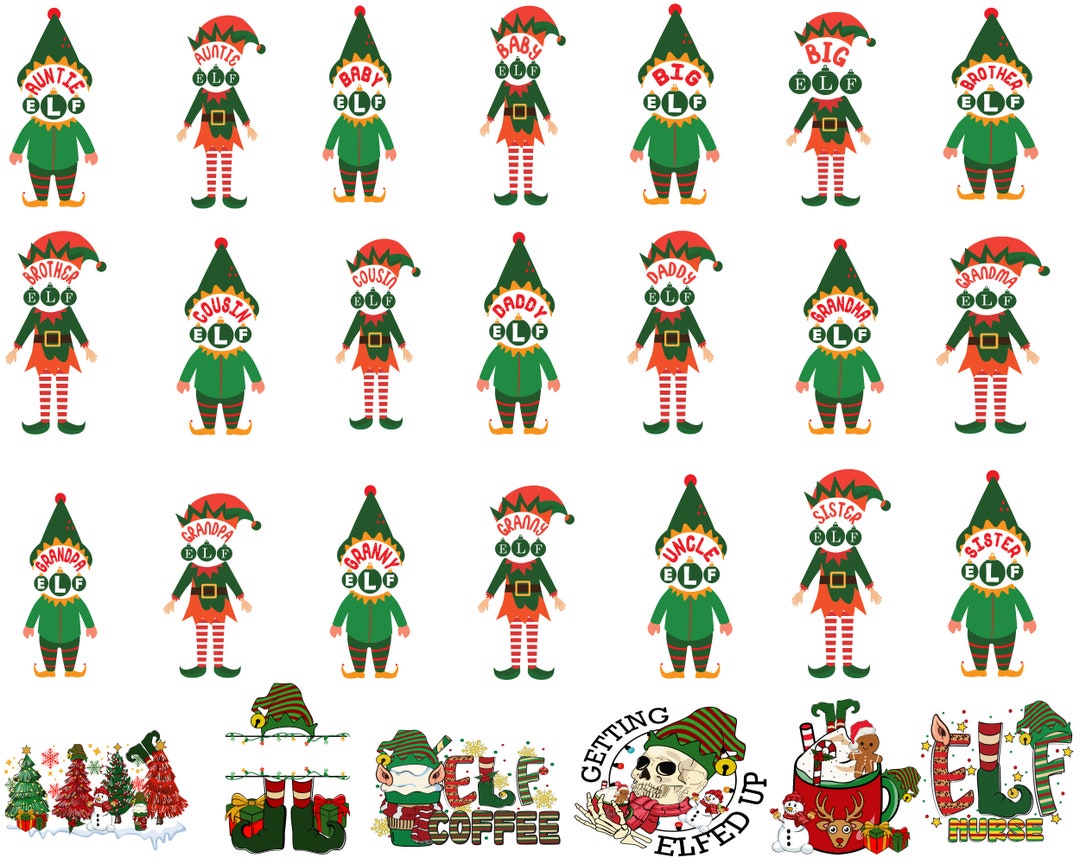 Christmas Elf Svg File, Elf Layered Svg Bundle, Elf Family Svg, Cut ...