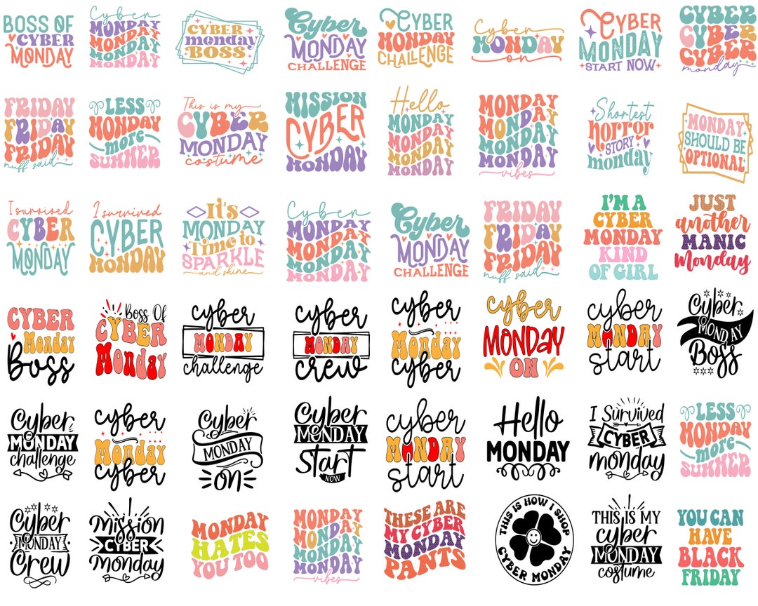 Cyber Monday Svg Black Friday Svg Cyber Monday Layered Svg - Etsy