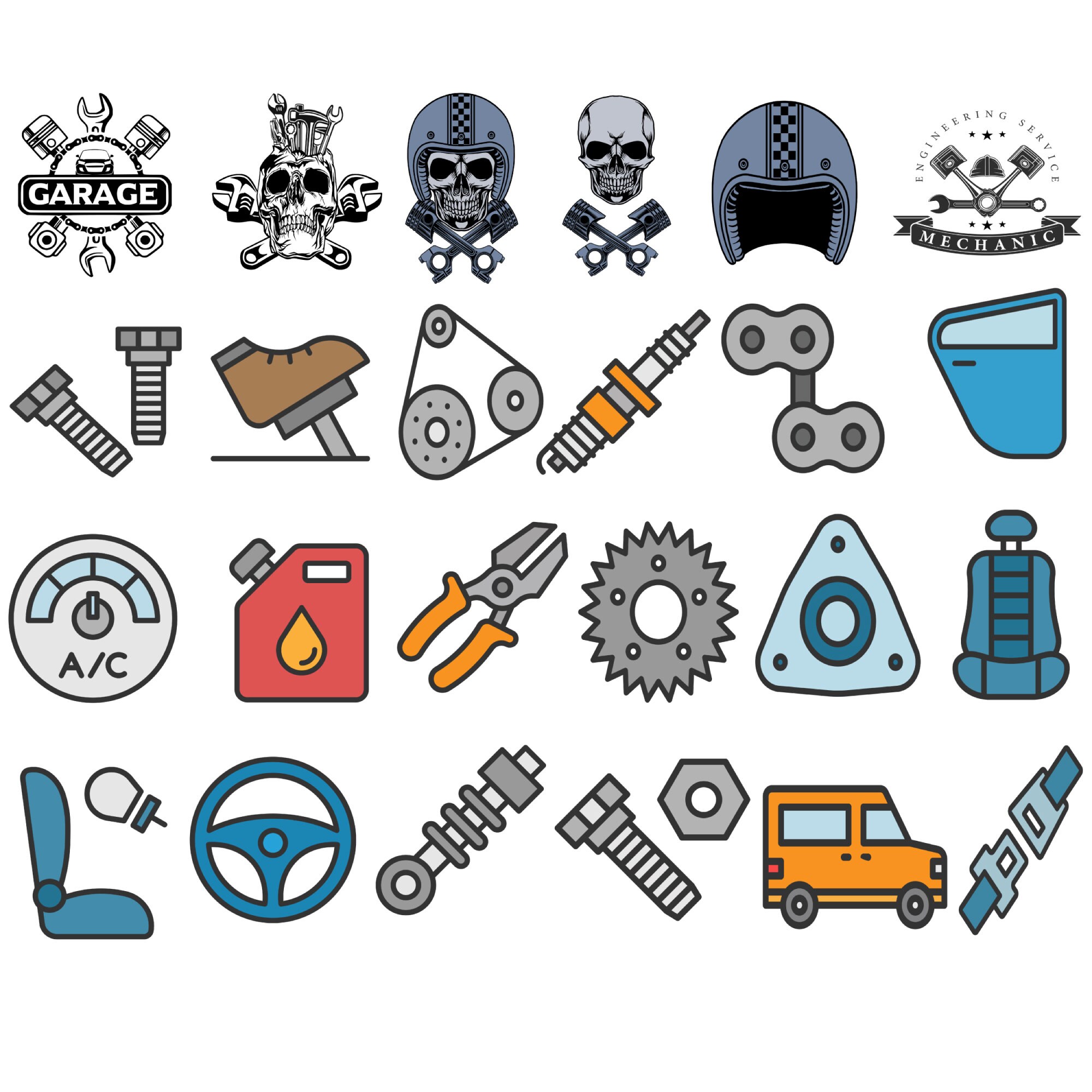 Car Parts SVG Files , Car SVG Bundle, Layered SVG Car Parts, Cut File ...