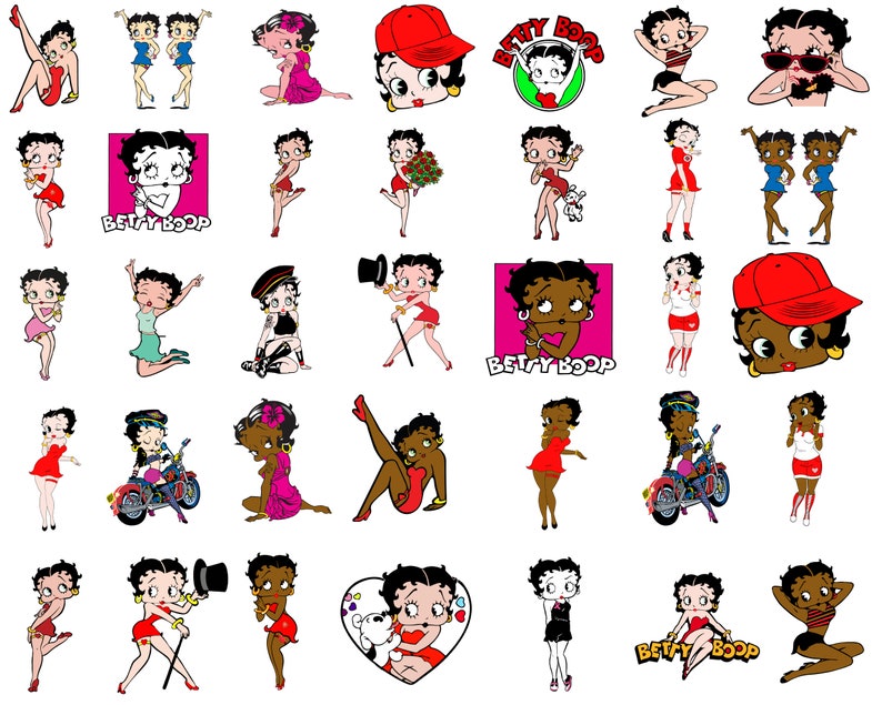 Betty Boop Svg Betty Boop Layered Svg For Cricut Betty Boop Cut File Betty Boop Clipart
