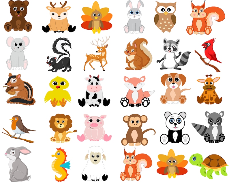 Baby Animal SVG Files Animal SVG Bundle Animal Layered SVG - Etsy Canada