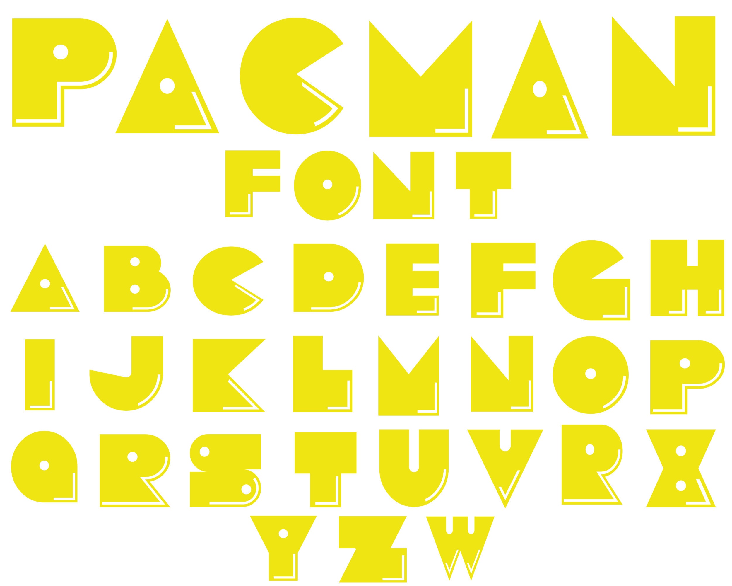 Pacman Font SVG Files Pacman Alphabet Svg Pacman Game Font - Etsy Australia