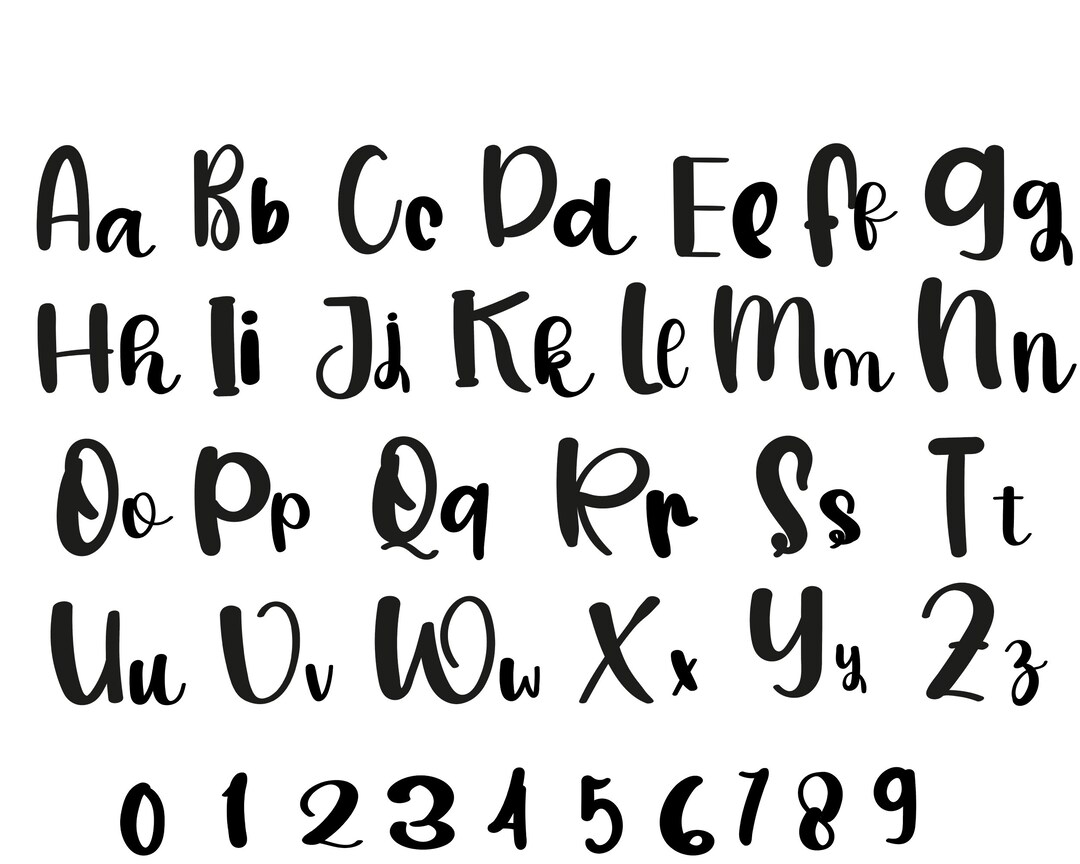 Cartoon Font SVG Files, Alphabet SVG Files, Cut File, Transparante ...