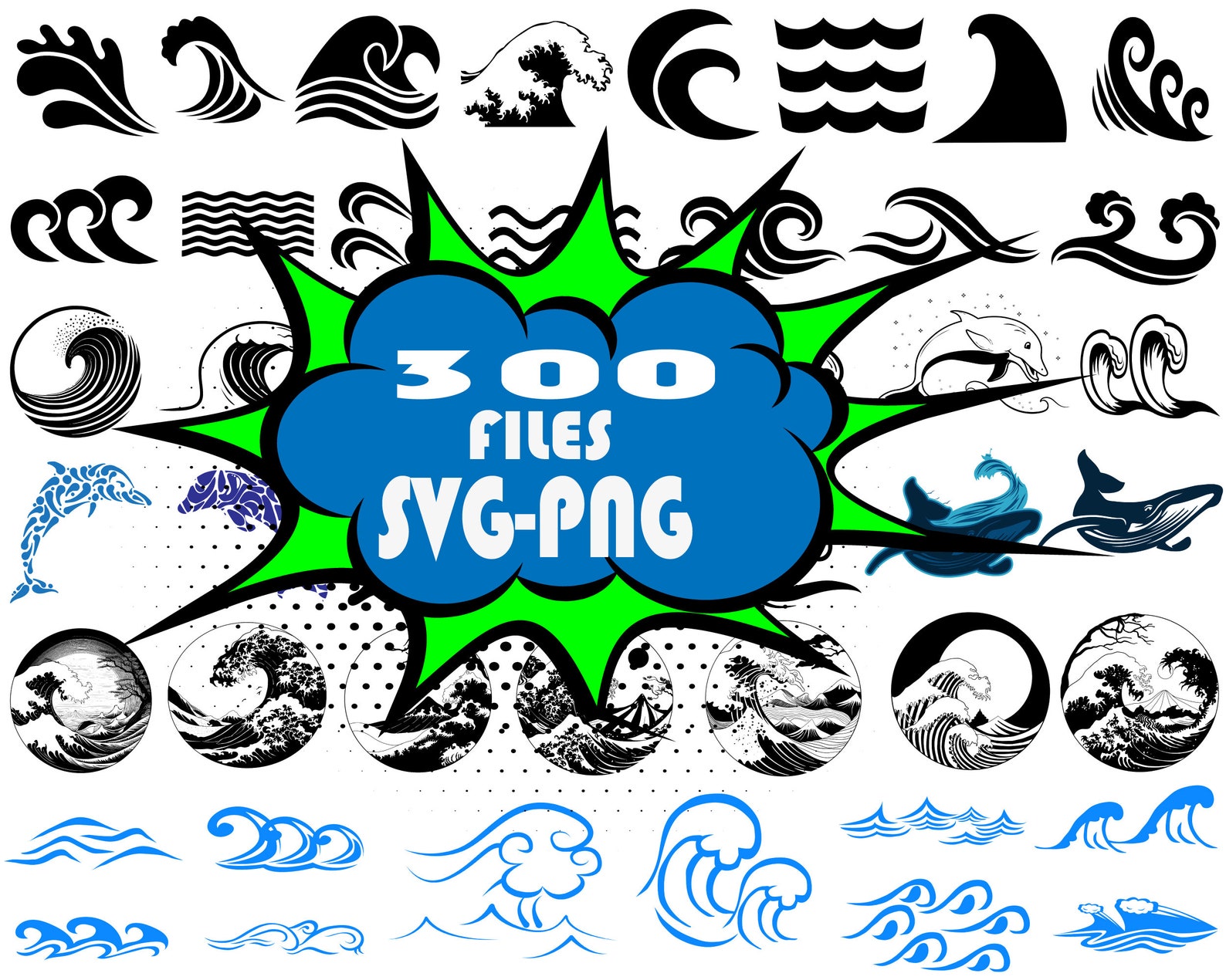 Wave Svg, Wave Decor Bundle, Wave Svg Files for Cricut, Ocean Svg, Wave ...