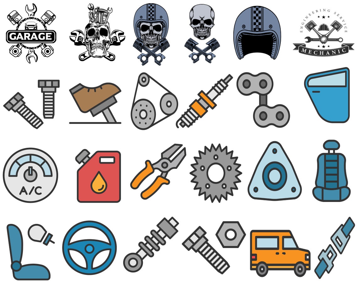 Car Parts SVG Files , Car SVG Bundle, Layered SVG Car Parts, Cut File ...