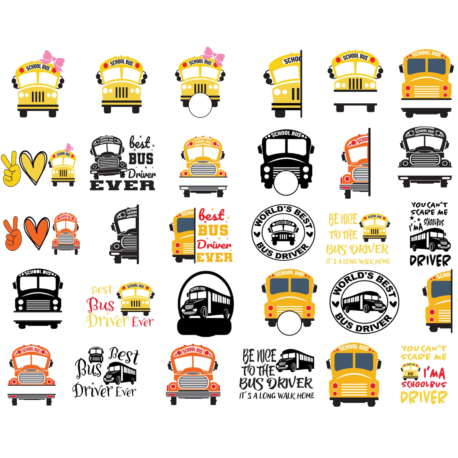 School Bus SVG File, School BUS Clipart PNG, School Bus Digital ...