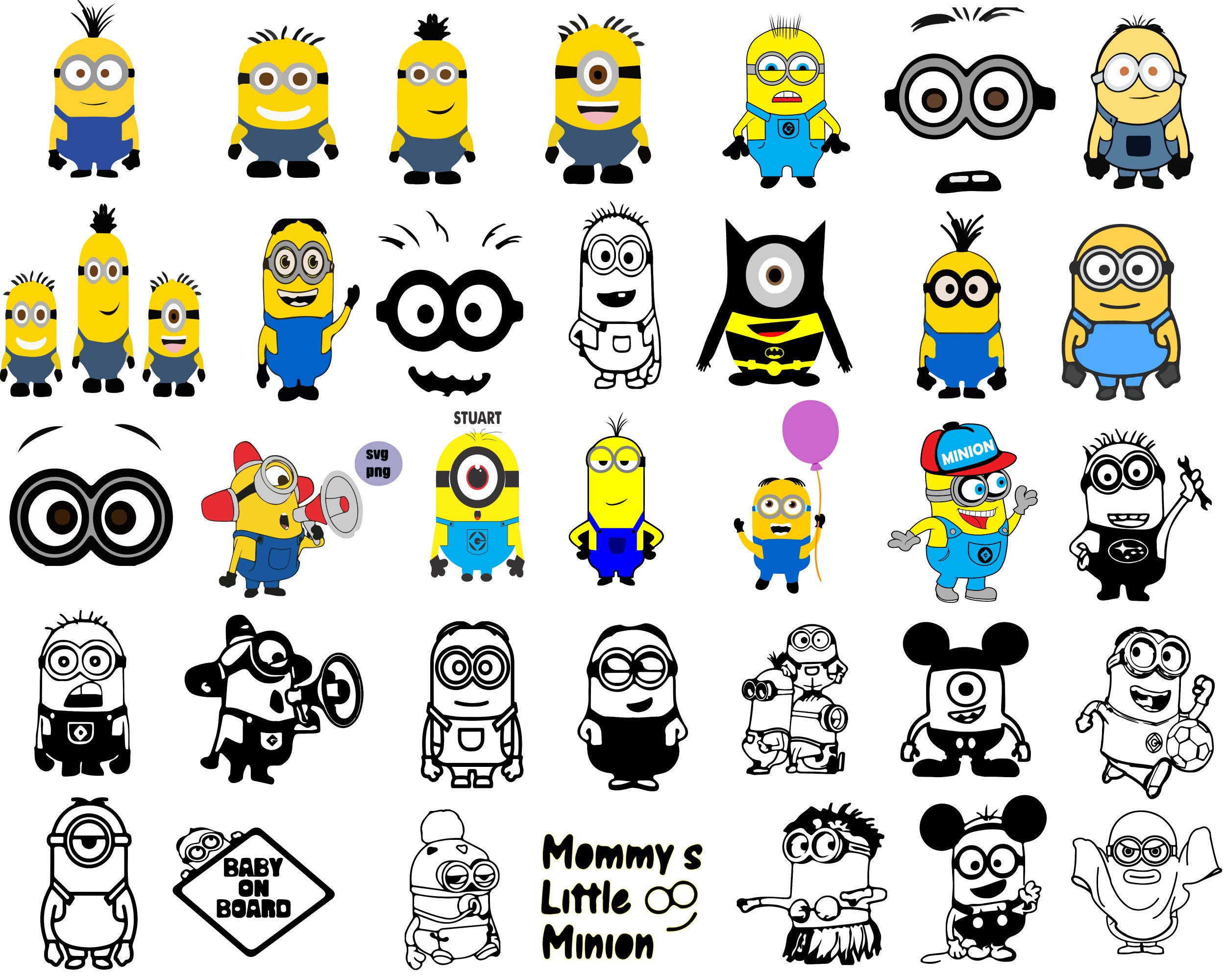 Minions SVG Minios PNG Files Layered SVG Minions Files - Etsy Israel