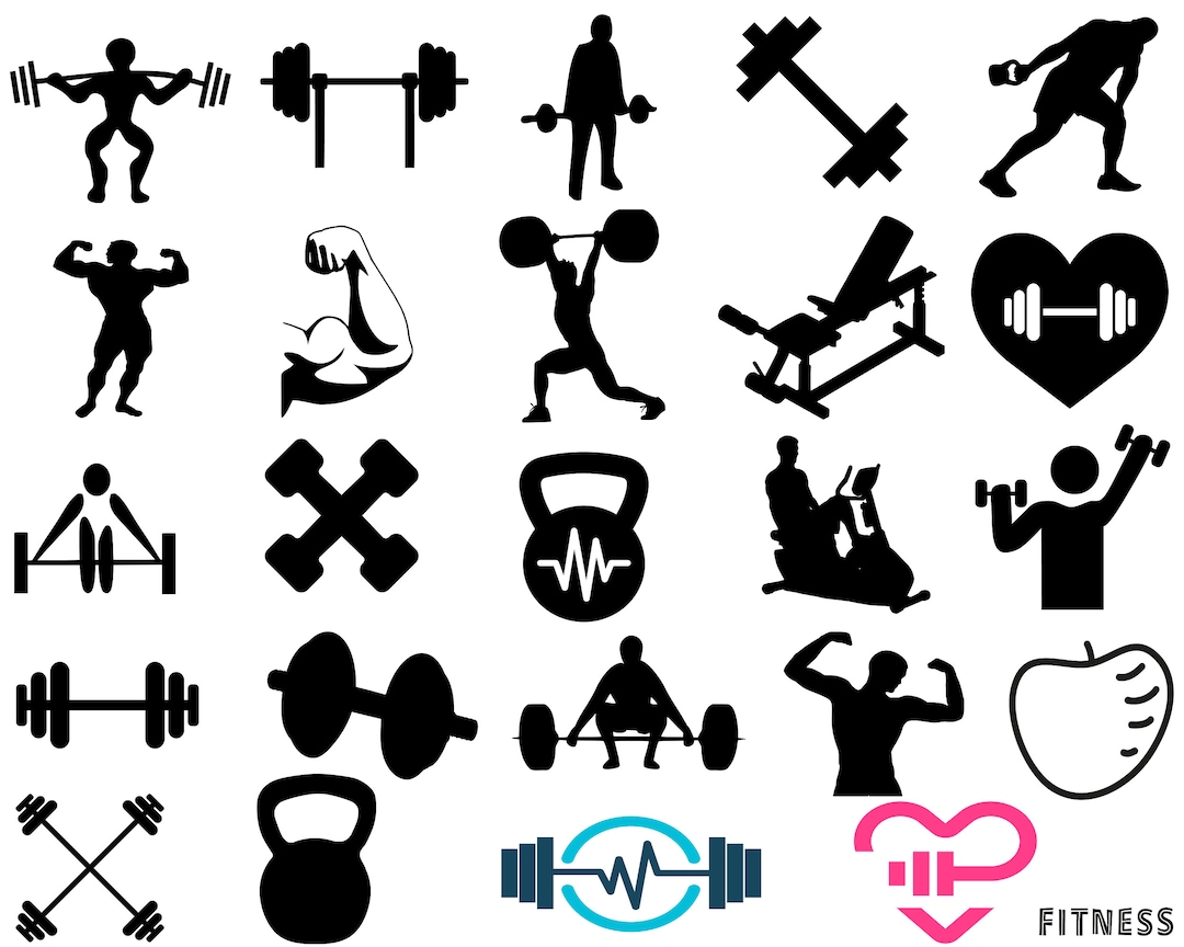 Fitness Svg Bundle, Gym Svg File, Layered Svg Gym Files, Cricut for Svg ...