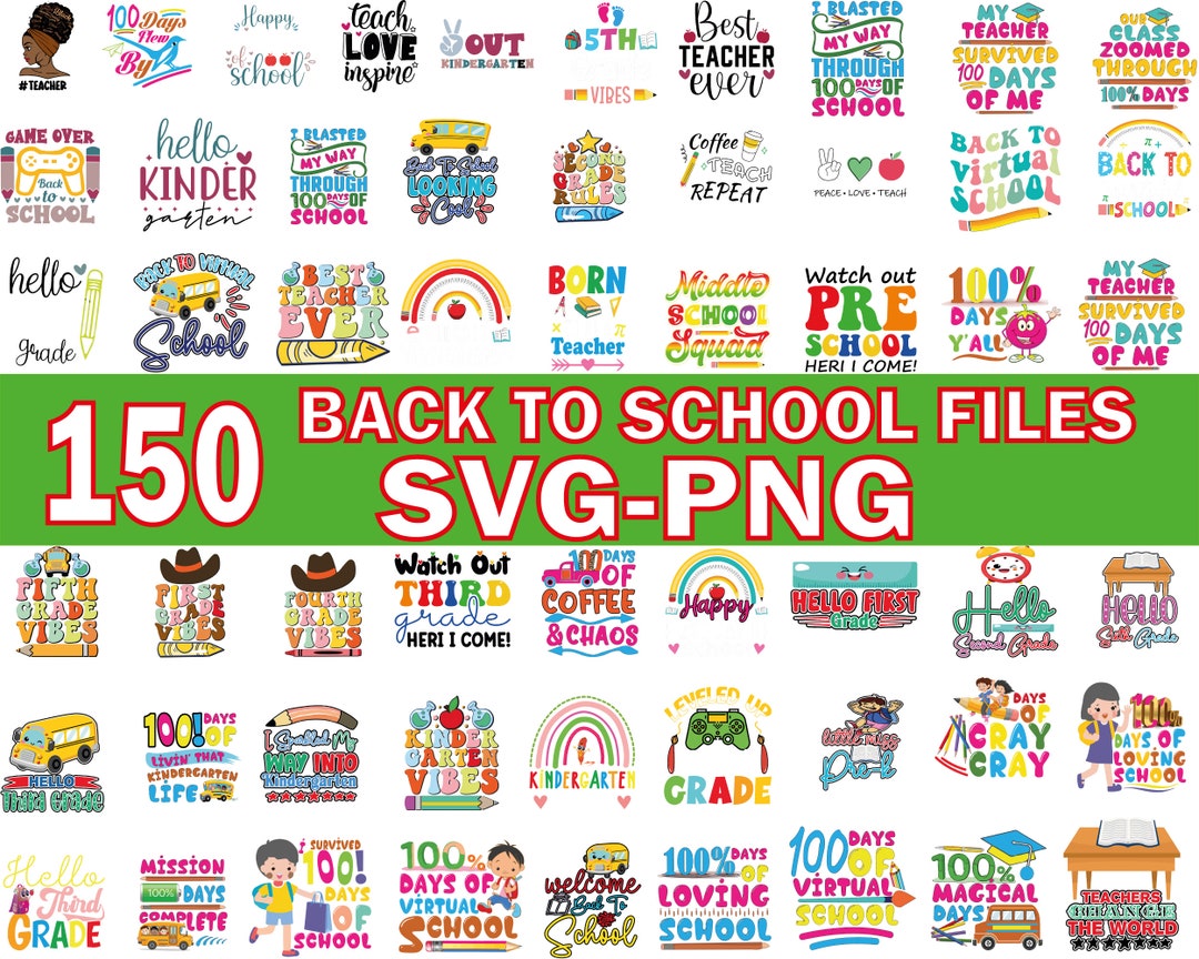 Back to School SVG Files, School Layered SVG, Back to School SVG Bundle ...