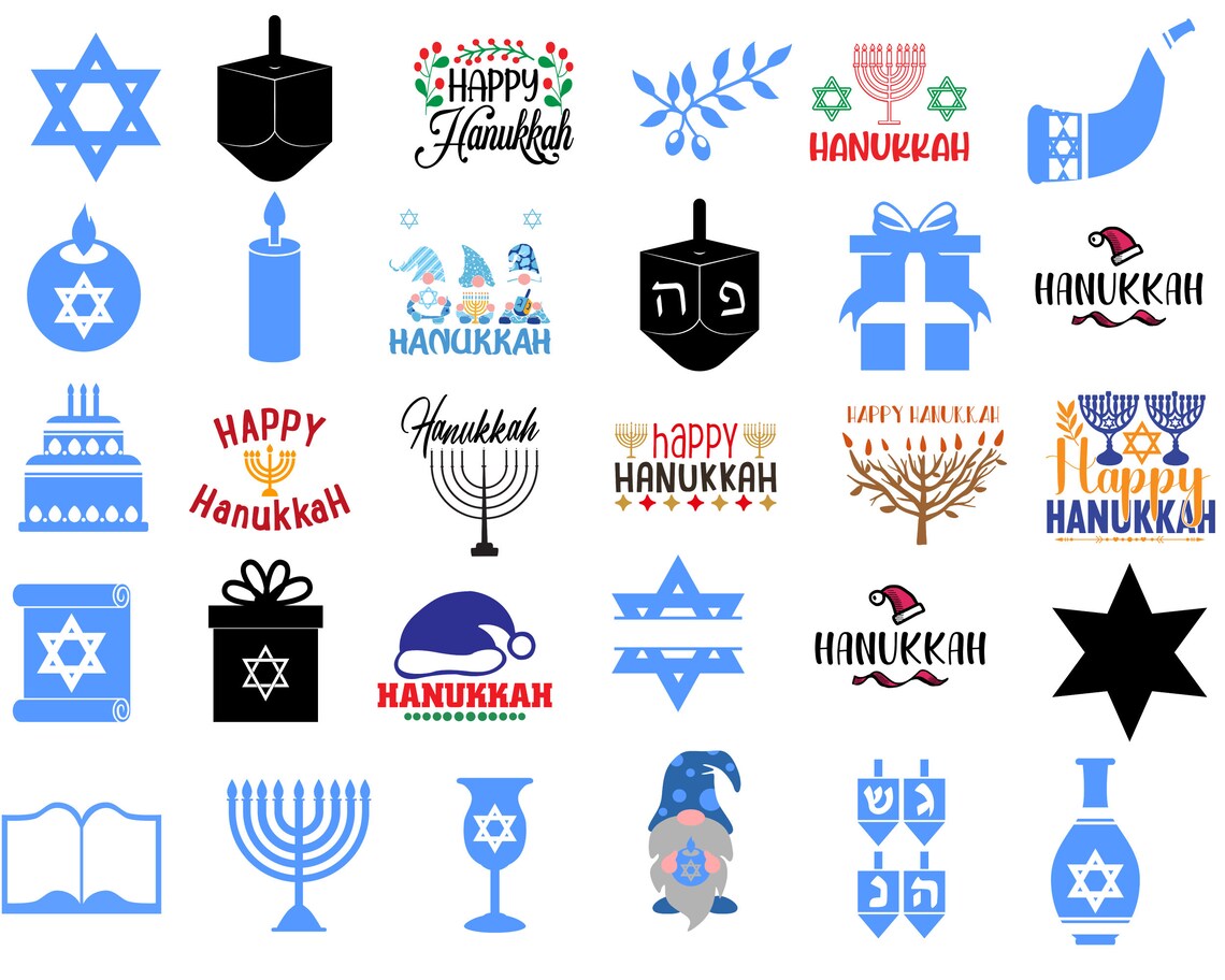 Hanukkah Svg Bundle, Happy Hanukkah Svg, Hanukkah Svg File, Cricut for ...