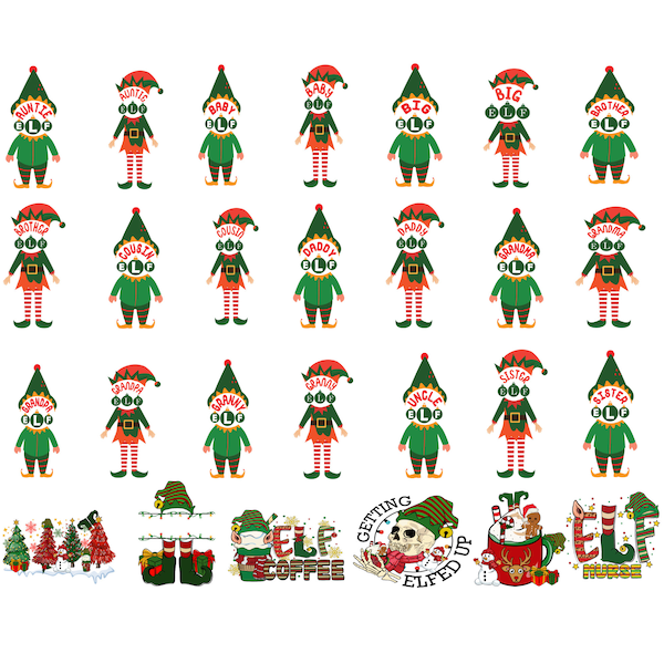 Christmas Elves Svg - Etsy