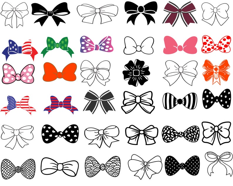Bow SVG File, Bow Layered SVG for Cricut File, Bow PNG File, Bow ...
