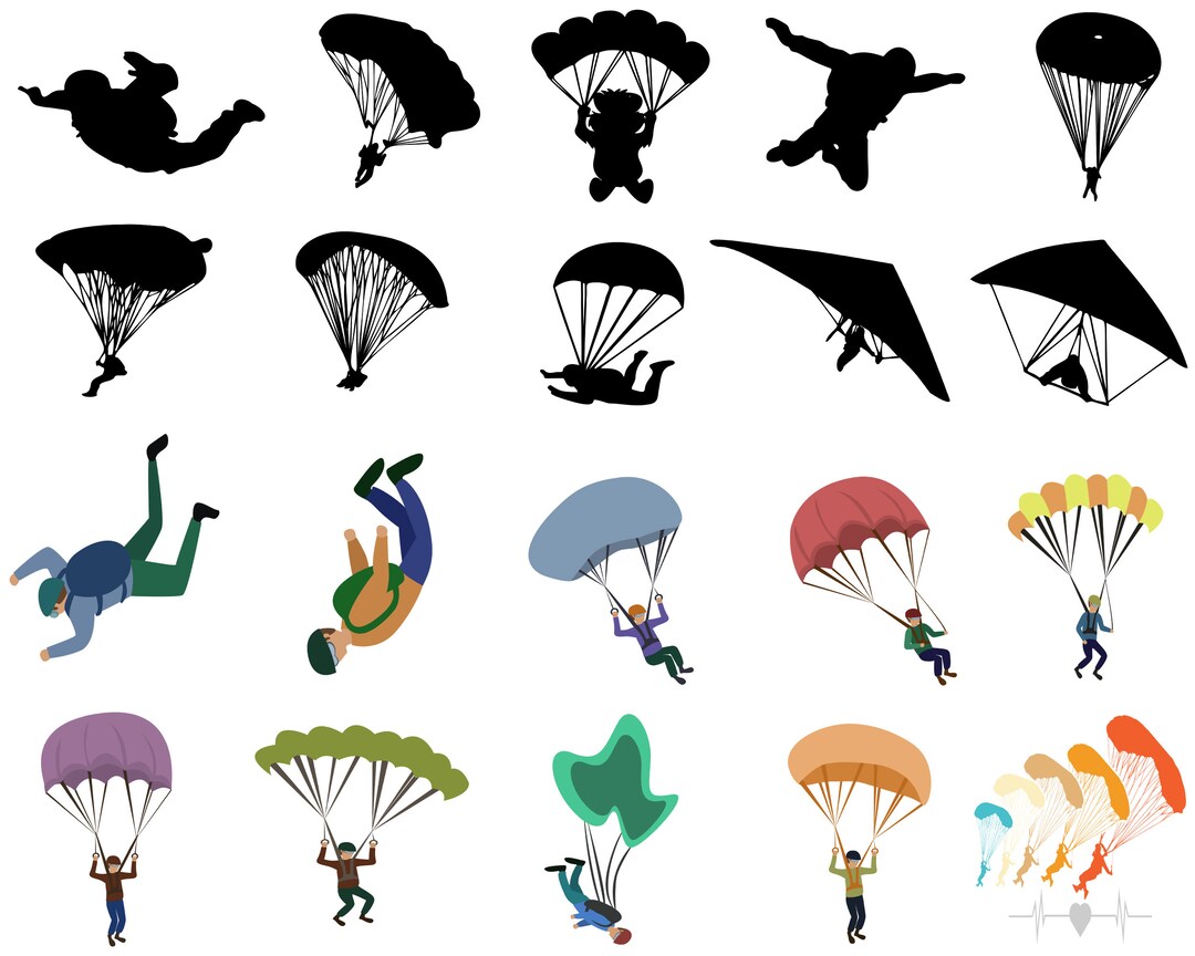 Parachute Svg, Layere Svg Parachute Bundle, Cricut for Svg Parachute ...