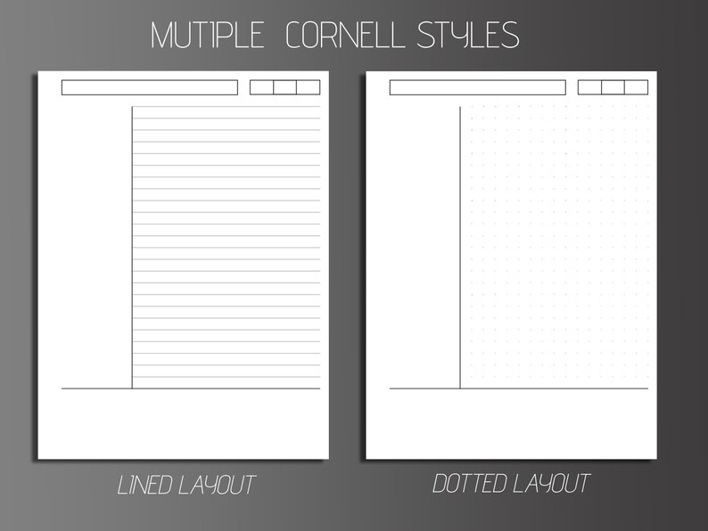 Minimalist Remarkable 2 Template Best Cornell Notes Digital Template ...