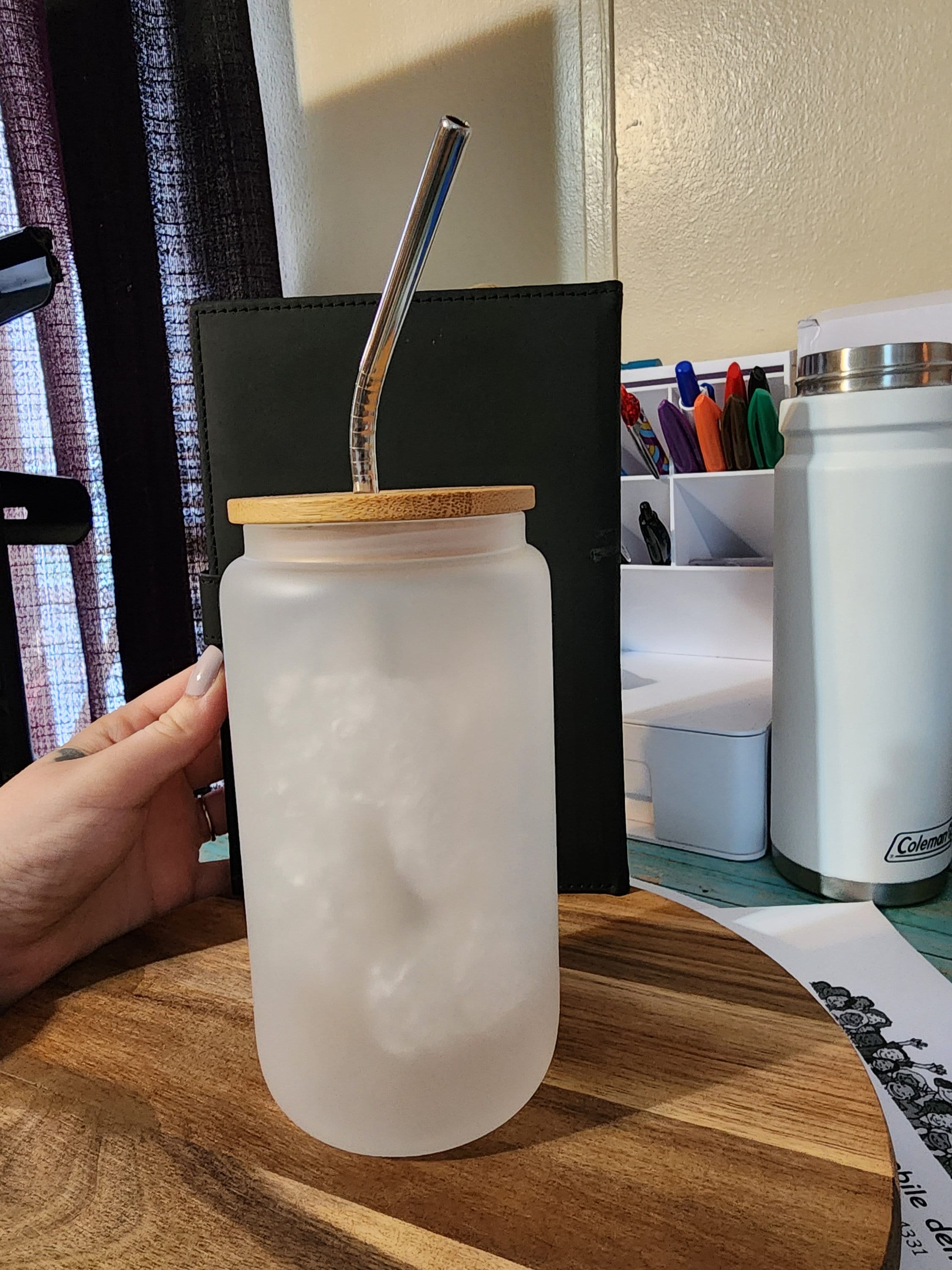 16oz Biblical Frosted Glass Cup - Etsy