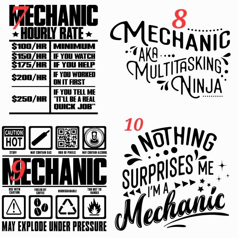 Custom Mechanic Decal - Etsy