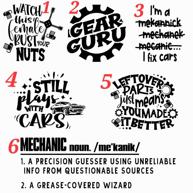 Custom Mechanic Decal - Etsy