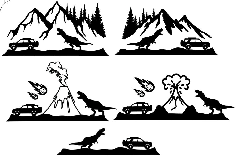 4runner and T-rex Decal, Multiple Color Options and Different Designs ...