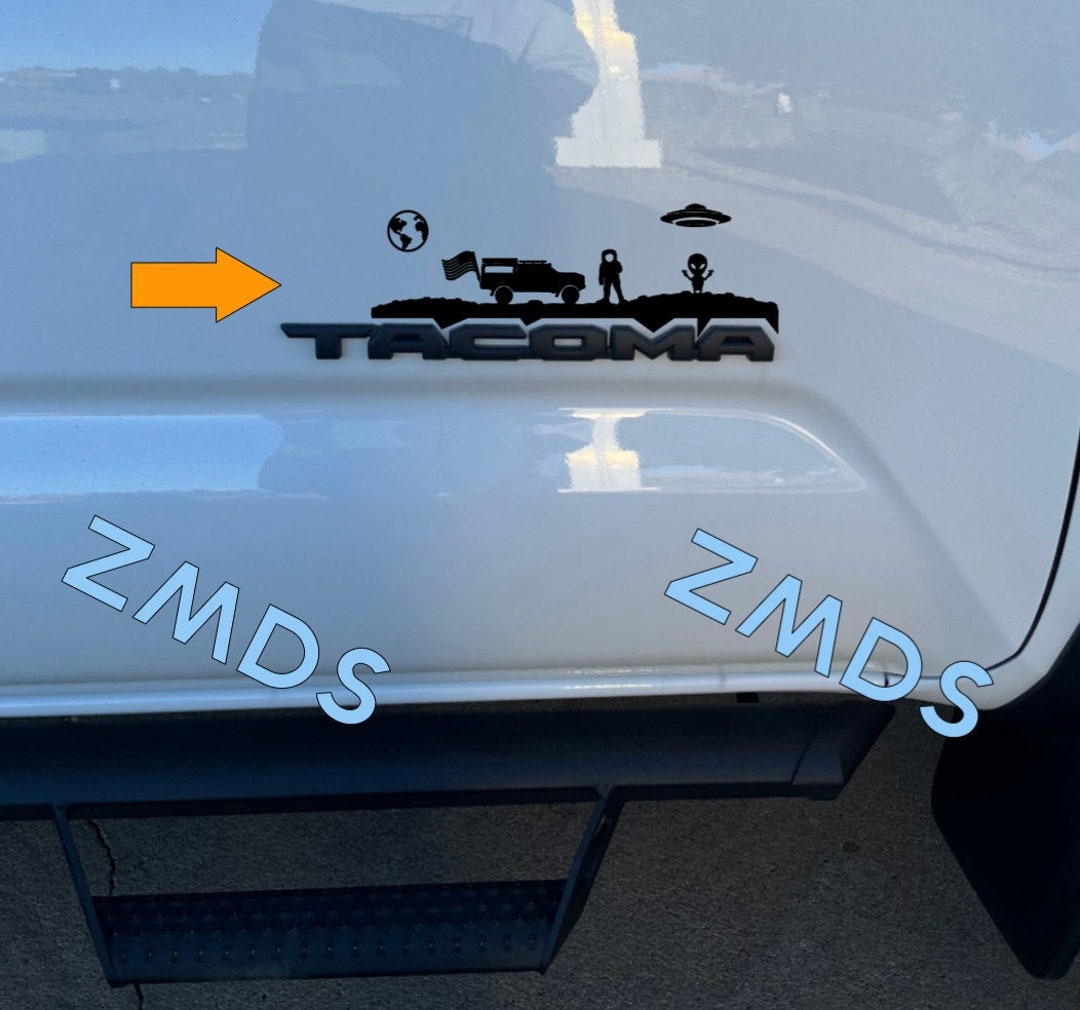 Tacoma 2nd/3rd/4th Gen Vinyl Decal, Can Fit Side Badge, Moon, UFO ...