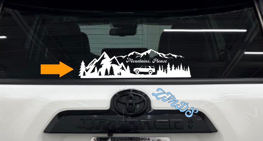 Toyota 4runner Decal, Mountain and Tree Theme, 4 Different Mtn Designs ...