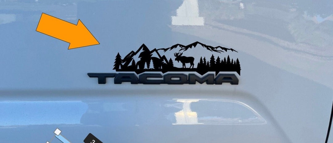 Toyota Tacoma 2nd/3rd/4th Generation Side Badge Decal, Mountain, Trees ...