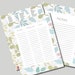 Bundle of Two PRINTABLE Lists of Baby Names, One for Girls, One for ...