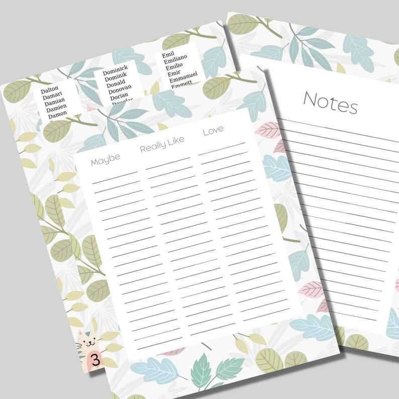 PRINTABLE List of Over 1000 Baby Names for Boys, A to Z Name Ideas for ...