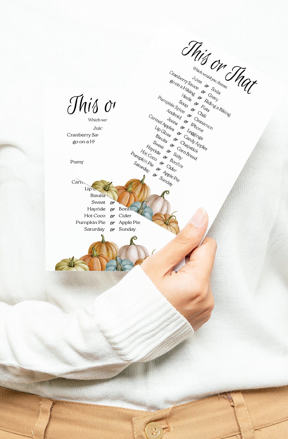 Fall Activities This or That Autumn Games Friendsgiving - Etsy