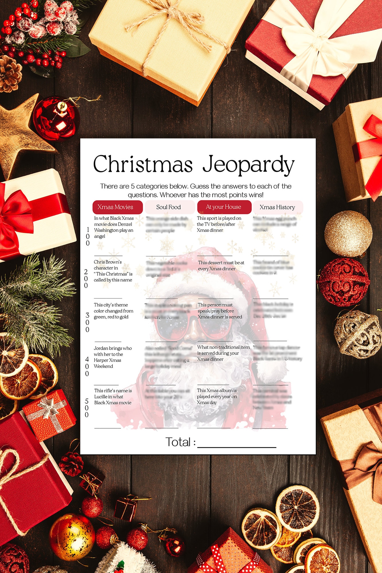 Christmas Game Bundle, Black Family Games, African American Christmas ...