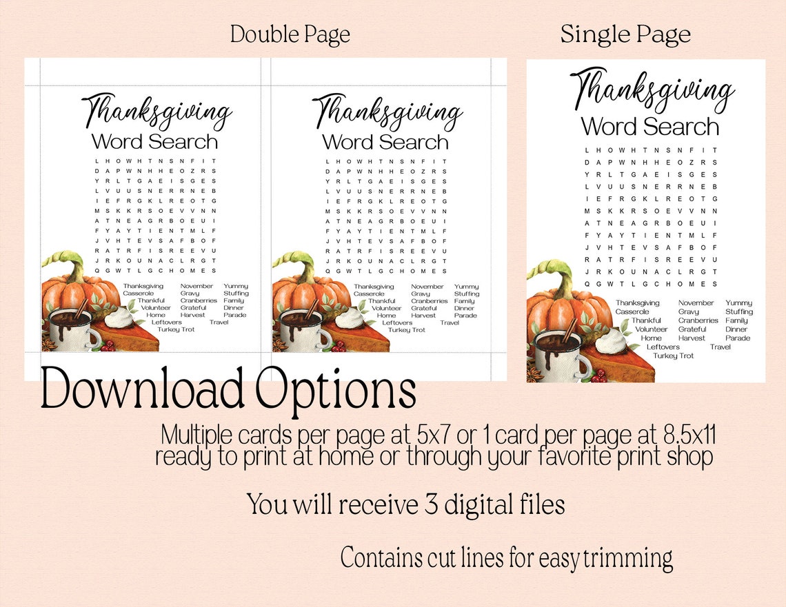 Thanksgiving Games, Word Search, Autumn Games,fall Activities , Fall ...